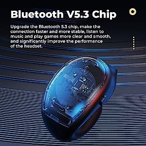 QAWDAWM Open Ear Bone Conduction Headphones Bluetooth 5.3 Wireless Bluetooth with Charging Case,IPX4 Waterproof Earphones Sport, Clip-on Earphones, for Running, Walking, Workout