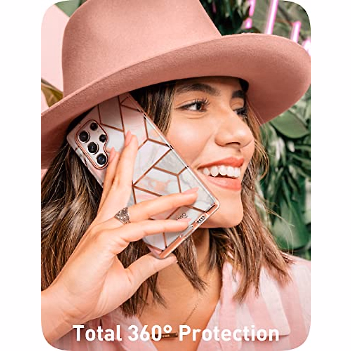 i-Blason Cosmo Series for Samsung Galaxy S22 Ultra 5G Case (2022 Release), Slim Stylish Protective Case with Built-in Screen Protector (Marble)