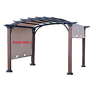 ALISUN Replacement Sling Canopy (with Ties) for The Lowe's Allen + roth 10 ft x 10 ft Tan/Black Material Freestanding Pergola #L-PG152PST-B (Size: 200" (L) x 103" (W))