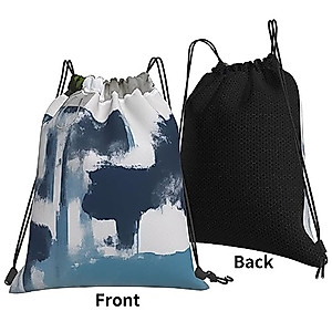Wall Pattern Drawstring Backpack For Men And Women'S Sports And Fitness Bag, Large Size, Zippered Pocket, Lightweight, Foldable And Portable For Travel