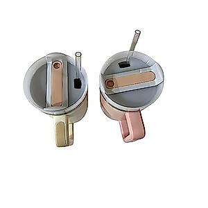 40 OZ Tumbler Lids compatible with Stanley Tumbler 40 OZ, Clear Spill Proof H 2.0 Tumbler Cover compatible with Stanley Cup (1 PCS Pink)