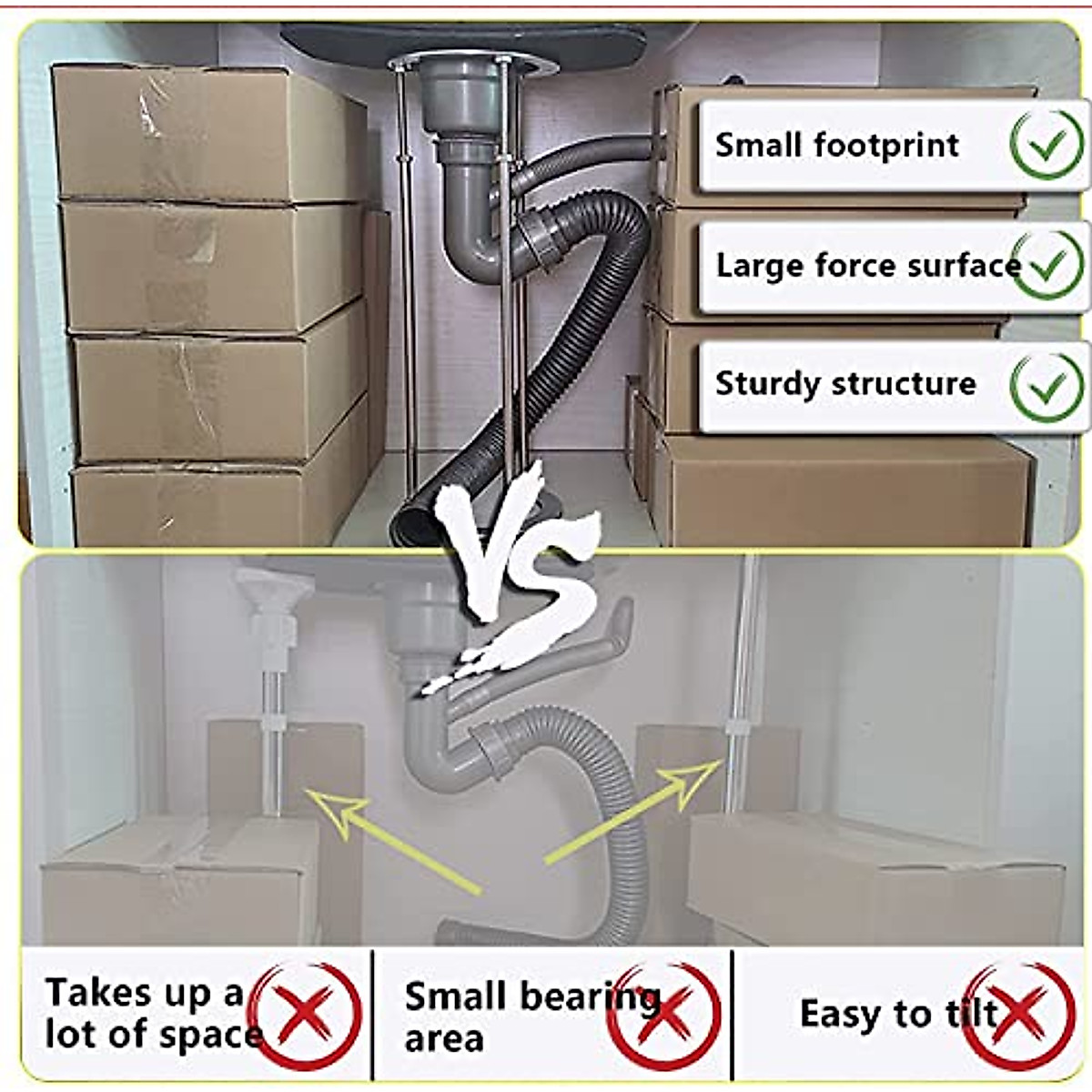 Undermount Sink Brackets, 304 Stainless Steel Undermount Sink Mounting Brackets for Kitchen and Bathroom, TUTULOO New Undermount Sink Support(15.7 to 27.5 inch)2pcs