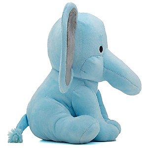 KINREX Elephant Stuffed Animals – Stuff Animal Plush Toy for Babies Girls Boys, Elephants Plushie Teddy Bear Toys for Birth Stats Baby Shower Infant Newborn Boy & Girl, Blue Measures 9 Inches