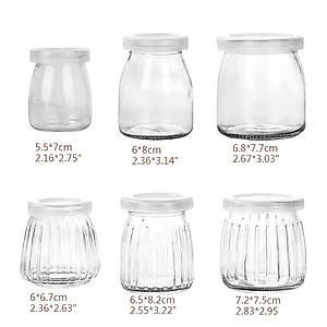 YS0911 Glass Jars With Cork Stopper Glass Bottle Wishing Bottle Yogurt Jars Storage Containers For Desserts Multifunction 100/150/200ml Glass Bottle W/Cork Stopper Cup Bottle