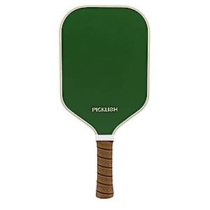 Picklish Pickleball Checks Paddle | Fiberglass Surface with High Grit and Spin, Extended Handle, 11mm, Comfort Grip, Luxury, Stylish, Performant Pickleball Rackets