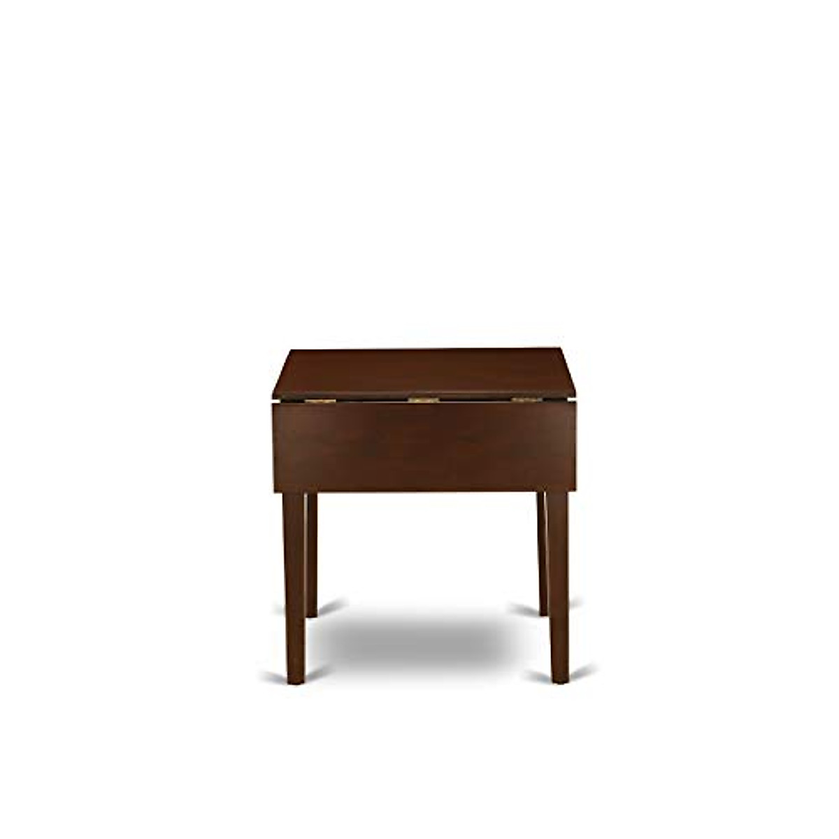 East West Furniture NDNO5-MAH-W 5 Piece Dining Room Table Set Includes a Rectangle Dining Table with Dropleaf and 4 Wood Seat Chairs, 30x48 Inch, Mahogany