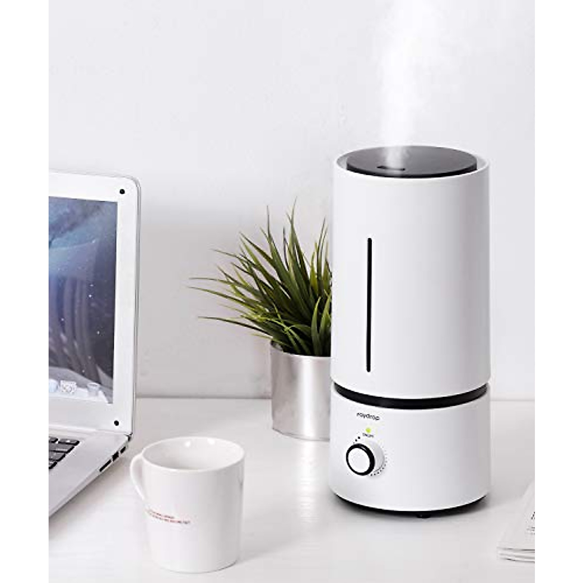 raydrop Cool Mist Humidifiers for Home Babies, 1.70 L Quiet and Small Ultrasonic Humidifier for Bedroom Nightstand, Space Saving, Auto Shut Off - (0.45 Gallon, US 110 V)