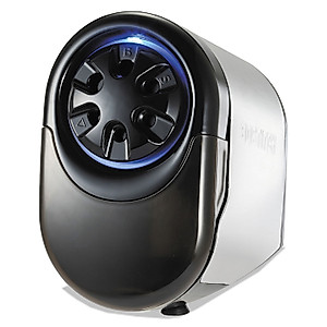 Bostitch Office Antimicrobial QuietSharp Glow Extra Heavy Duty Classroom Electric Pencil Sharpener with Replaceable Cutter Cartridge System, Silver/Black (EPS11HC), 7-3/4 l x 4-1/4 w x 7-1/4 h in