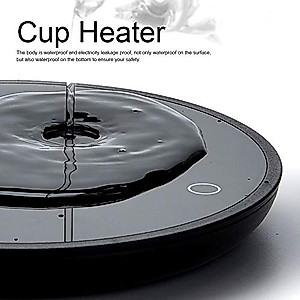 Fdit Coffee Mug Warmer Beverage Warmer Plate Desktop Heated Coffee Tea Waterproof Touch for Coffee Tea Milk(US-Black)