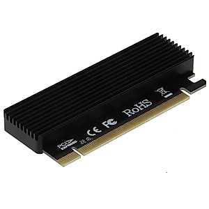Sedna - PCI-e 16x to M2 NVMe SSD Adapter with Heatsink Cover