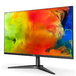 AOC 24B1H 23.6in Full HD 1920x1080 Monitor, 3-Sided Frameless, VA, HDMI/VGA, Flicker-Free (Renewed)