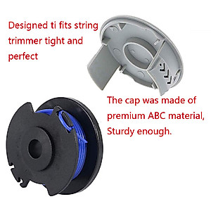 AC14RL3A String Trimmer for Ryobi 18V 24V 40V Replacement Spool Line 0.065”,Weed Eater String Autofeed 522994001 Cap, Cordless Trimmer Line 11ft, 10 Spools + 2 Caps