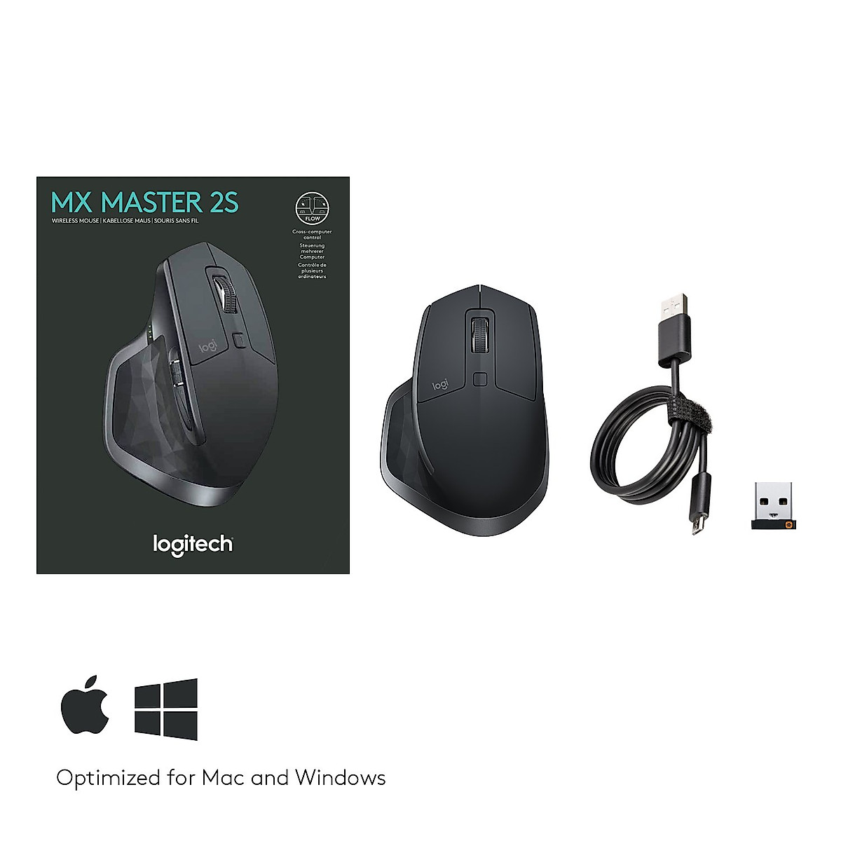Logitech MX Master 2S Mouse Graphite, wireless, 910-005139 (Graphite, wireless)