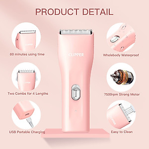 Dog Grooming Kit Clipper for Thick Coat Low Noise Cordless Cat Hair Trimmer Rechargeable Shaver Pet Grooming Tools for Small and Large Animals