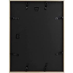 Frametory, 12x16 Aluminum Photo Frame with Ivory Color Mat for 11x14 Picture & Real Glass, Metal Picture Frame Collection (Gold, 1-Pack)