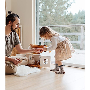 DICCO Baby Boys Girls Socks Thick Warm Thermal For Kid Child Toddlers Knit Cotton Winter Crew Socks Gifts 4 Pairs, 1-3T