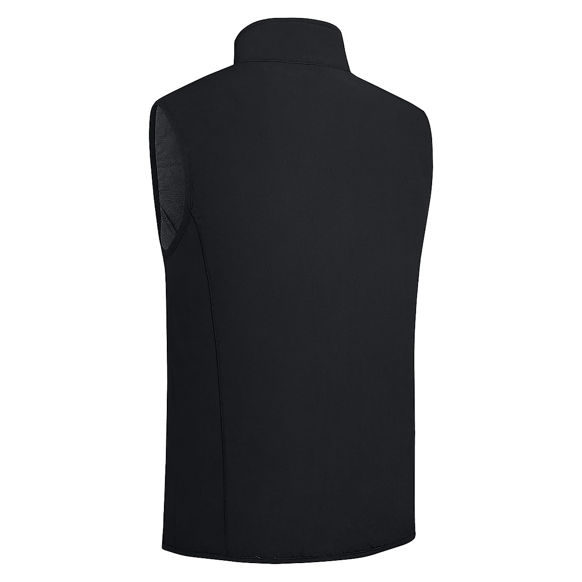 fit space Men's Lightweight Vest Softshell Sleeveless Windproof Jacket with Zipper Pocket Cycling Travel Hiking Running Golf (Black,Small)