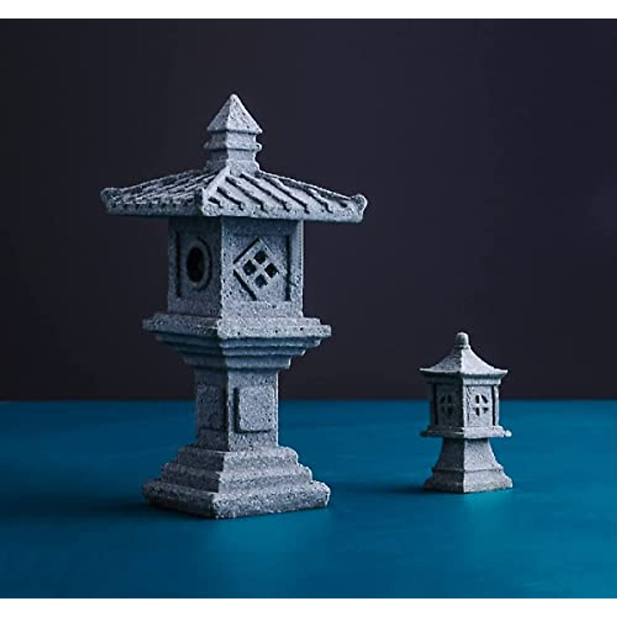 Sdeetesamjun Miniature Fairy Garden Decoration Set,3 Japanese Lantern,10 Stepping Stone Mini Fairy Decor for Garden & Patio Micro Landscape Yard Bonsai Decoration