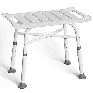 Shower Bench Shower Chair for Inside Shower - 23.5 Inch Shower Seat with Handles, Height Adjustable Waterproof Shower Stool for Adults Elderly, Disabled and Injured. (Black) (Black)