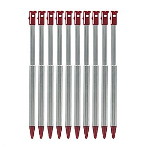 Assecure Metal Extendable Stylus for 2012 Nintendo 3DS - 10 Pack Red | ZedLabz