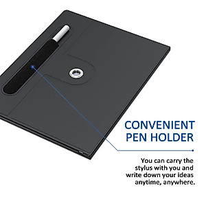 E NET-CASE Slim Lightweight Case for Remarkable 2 10.3" 2020, 360 Degree Rotating Protective Remarkable Tablet, Remarkable 2 Tablet with Pencil Holder, Not Fit Remarkable 1 (Black)