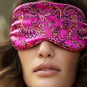 Slip Women's Slip X Alice + Olivia Sleep Mask, Spring Paisley, Pink, Print, One Size