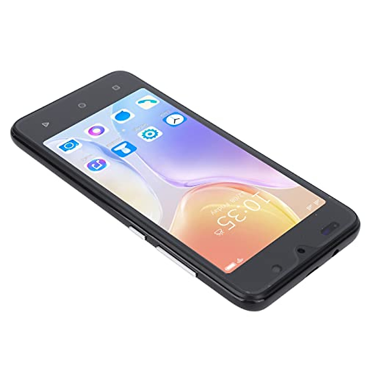 Gaeirt Smart Cellphone, Dual Sim Cell Phone Face Recognition 2200mAh Lithium Ion Battery Dual Cameras 5.0 inch HD Screen for Surfing Internet(Black)