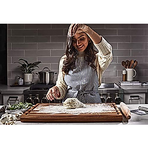 Sonder Los Angeles, XXL Thick Edge Grain Teak Wood Cutting Board for Kitchen with Juice Groove, 23x17x1.5 Charcuterie Wooden Board in Large (Gift Box Included)