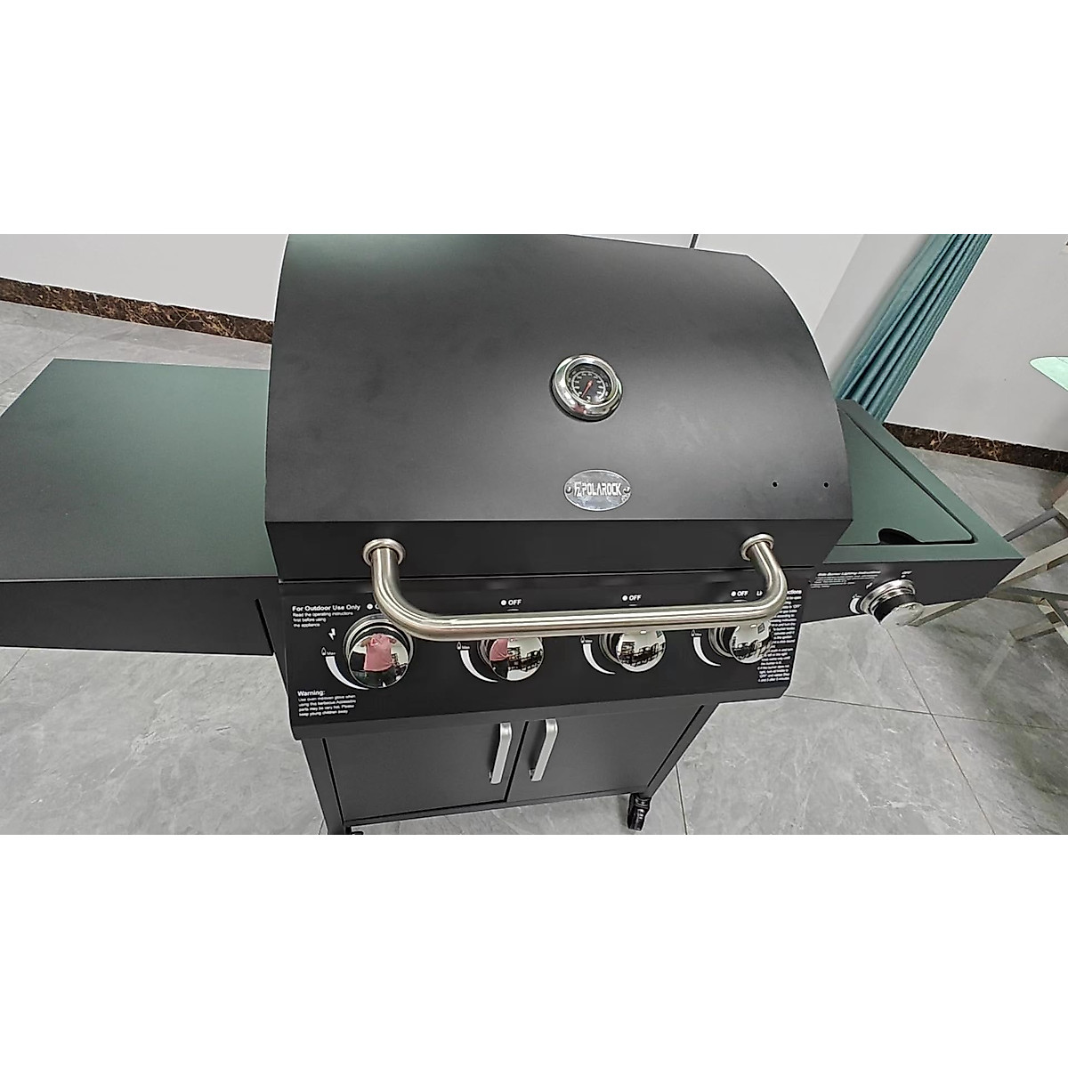 POLAROCK Gas BBQ Grill Easy Portability For Indoor/Outdoor Barbecues - Portable BBQ Gas Grill
