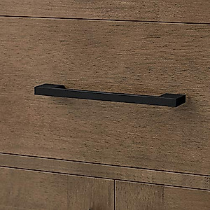 OVE Decors Maya Plus 42 in. Single Sink Bathroom Vanity in Almond Latte Finish, Black Hardware and Included Power Bar