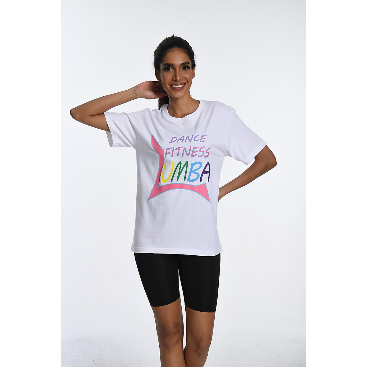 Women's Gym Tank Tops & T-Shirts. Unisex Loose fit, Active Graphic Prints.Perfect Dance, Sport, Workout Black Size Small (US, Alpha, Medium, Regular, Regular, White)