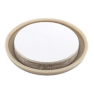 Prime-Line MP75141 1-11/16 inch Round Adhesive Tan Hard Plastic Slider (4-Pack)