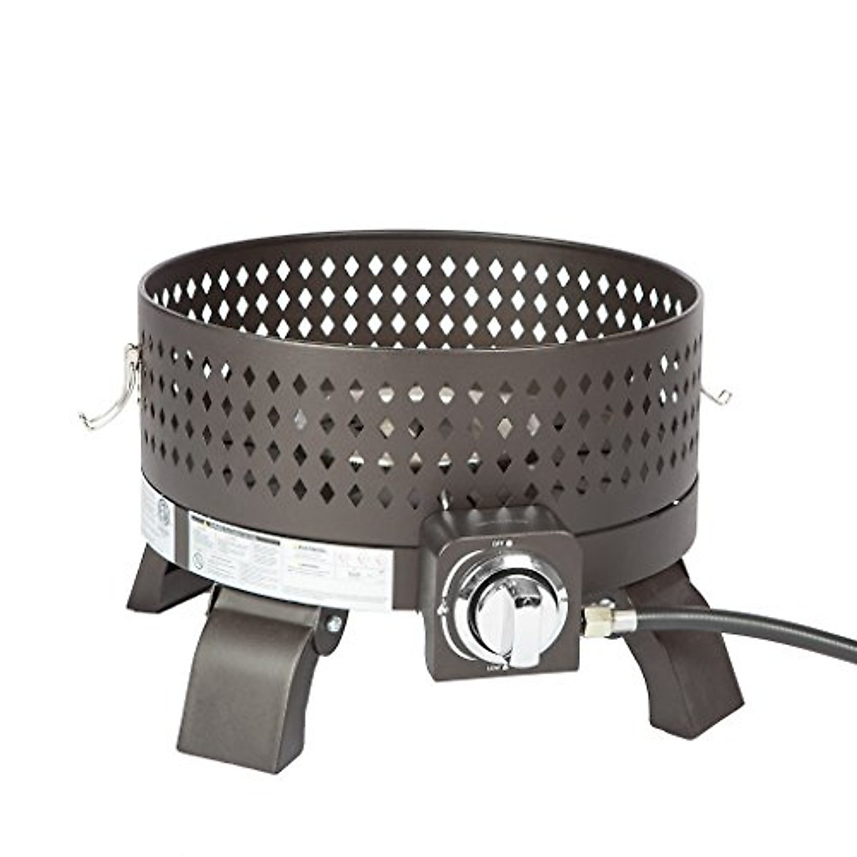 Fire Sense 62133 Sporty Campfire Portable Fire Pit LPG Gas 60,000 BTU Outdoor Firepit Includes Propane Stand Included - Dark Bronze - Round - 15"