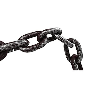 Nicky Bigs Novelties 46-inch Long Plastic Fake Rusty Chain Link Prop Halloween Haunted Zombie Decor