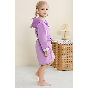 JUNG KOOK Toddler Baby Boys Girls Cartoon Bathrobe Cape Beach Towel Hoodie Robe Night-Robe