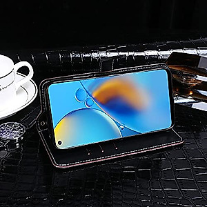 Case Compatible with Oppo Reno 6 Lite,Leather Flip Case with Card Slot,Stand Holder and Magnetic Closure,Retro Case for Oppo Reno 6 Lite