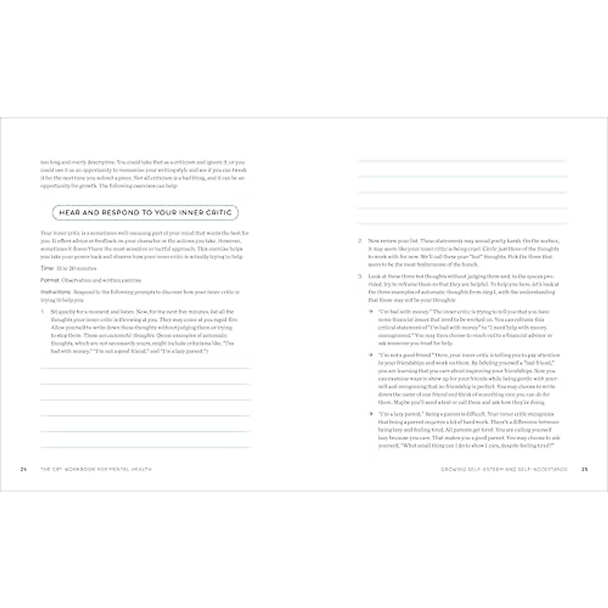 The CBT Workbook for Mental Health: Evidence-Based Exercises to Transform Negative Thoughts and Manage Your Well-Being