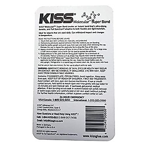 KISS Molecular Super Bond, Rigid & Flexible, Waterproof, 20 Grams, Clear Super Glue