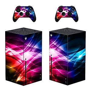 FELIPE SEIJI KUBA Protective Vinyl Skin Decal Cover for Xbox Series X Console Wrap Sticker Skins with Two Free Wireless Controller Decals multi color