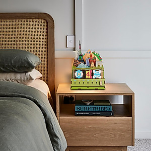 Tonecheer 3D DIY Wooden Yearly Calender, Creative Desk Calender, 3D Puzzle Decorative Calendar, Small Desk Calendar, Table Calendar (World Culture Calendar)