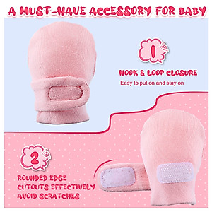 16 Pairs Adjustable Baby Mittens No Scratch Newborn Cotton Breathable Gloves Warm Baby Mitts for Boys Kids