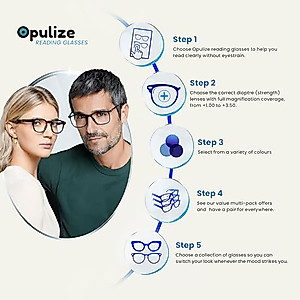 OPULIZE See Reading Glasses 3 Packs with Blue Light Blocking Narrow Frame Spring Hinges Improve Sleep Computer Gaming Transparent Blue Purple Turquoise Mens Womens BBB9-35Q +3.50