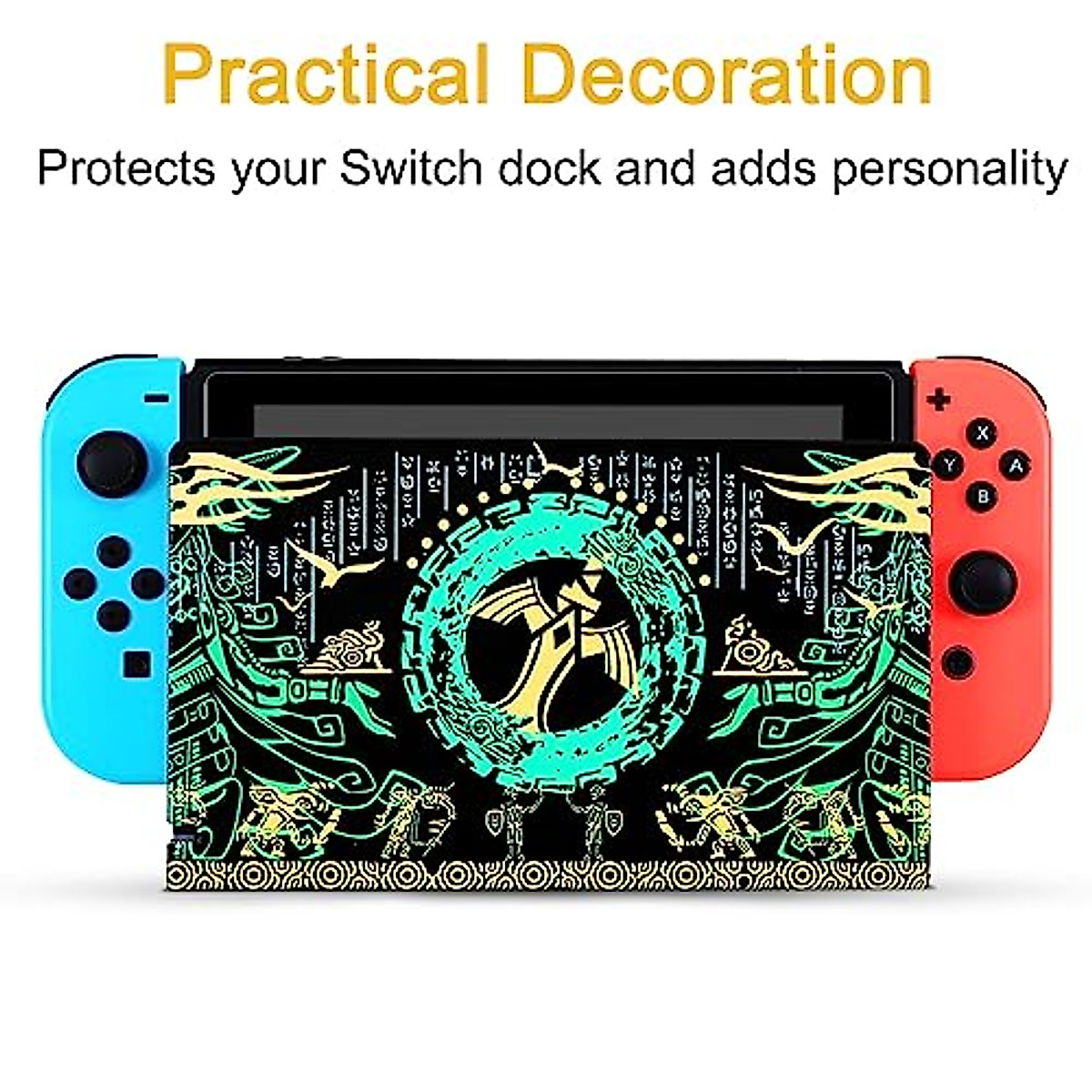 Yebowe Faceplate Cover for Nintendo Switch Charging Dock, Zelda Tears of The Kingdom Dock Cover, Anti Scratch Hard PC Shell Protective Panel for Switch Dock