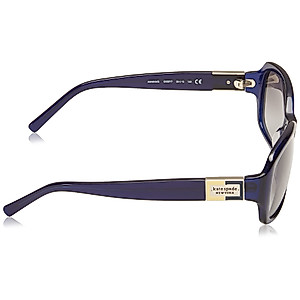 Kate Spade New York Annika/S Rectangular Sunglasses, Navy / Y7 Gray Gradient Lens, 56 mm