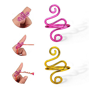 Vodolo Crochet Ring,2PCS Gold Adjustable Yarn Tension Ring for Crocheting Peacock Shape Knitting Loop Open Finger Ring for Mother Grandma Thanksgiving Presents Finger Yarn Guide Crochet Accessories