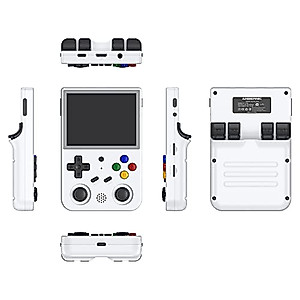 RG353V Retro Handheld Game Console - Dual OS Android 11 and Linux - 64Gb TF Card Pre-Installed with 4452 Games - Handheld Emulator 3.5 IPS Screen 3200 Mah Battery. Plug & Play Video Games