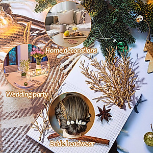 30 Pieces Faux Flowers for Floating Candles Centerpiece 6 Inch Mini Flower Filler Vase Fillers Filling in Floating Candles for Wedding Dinning Table Party Home Bar Restaurant Decoration (Gold)