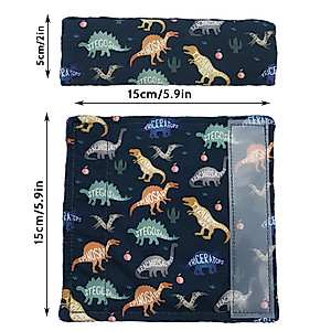 Baby Car Seat Neck Cover, Car Seat Strap Cover, Seat Belt Cushions Pads, Shoulder Strap Protectors, Reversible Pram Harness Covers in Minky Dinosaur, Baby Neck Pad Protector