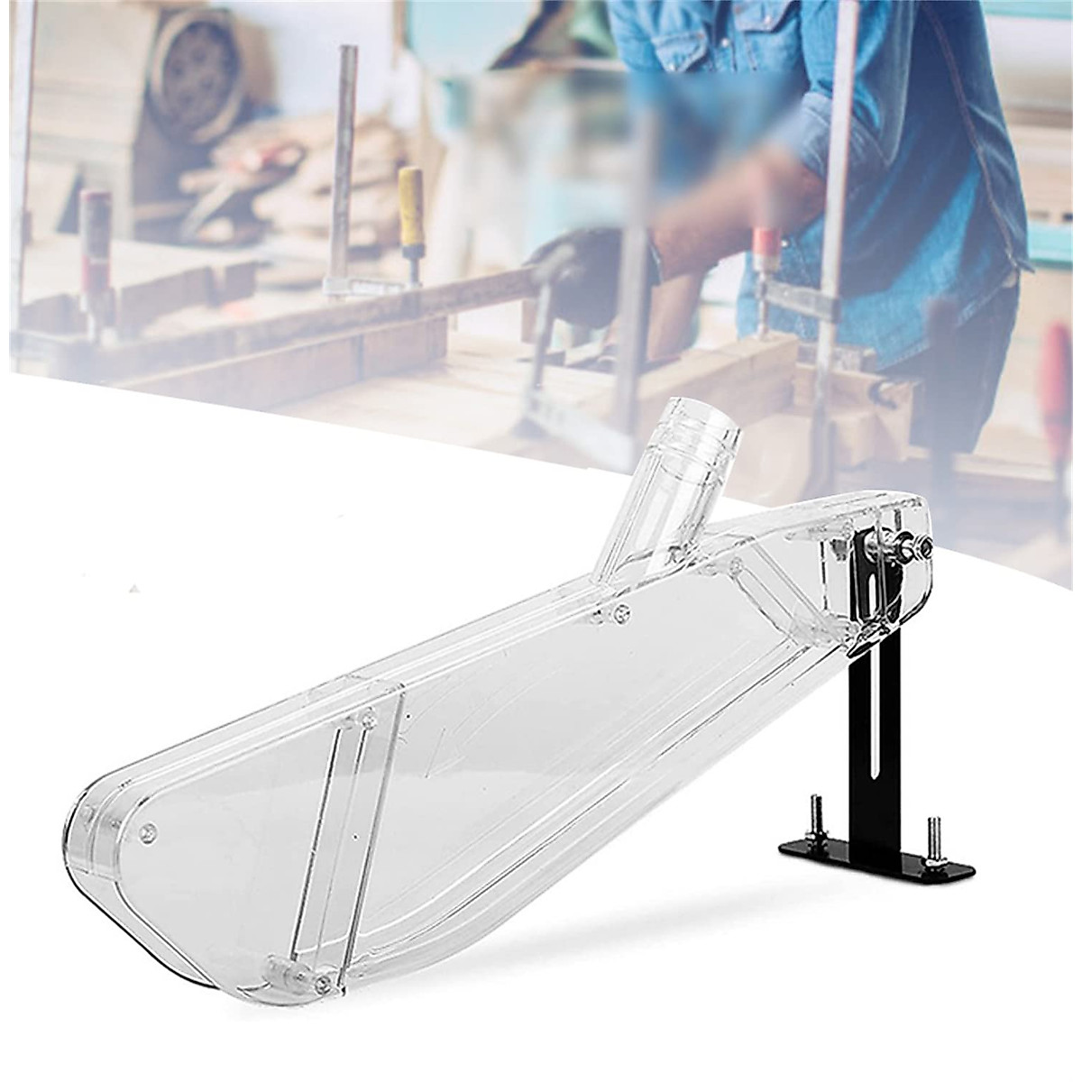 Table Saw Dustproof Cover, Acrylic Protection Saw Blade Case, Dispensing Knife Universal for 4-10 Inch Table Saw & Other Saws Woodworking Safety Shell