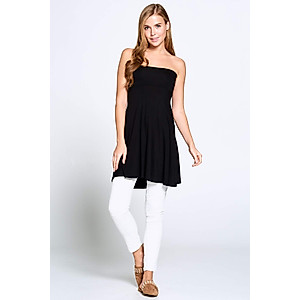 Popana Womens Casual Knee Length A-Line Stretch Midi Skirt Plus Size Made in USA Size XL Black